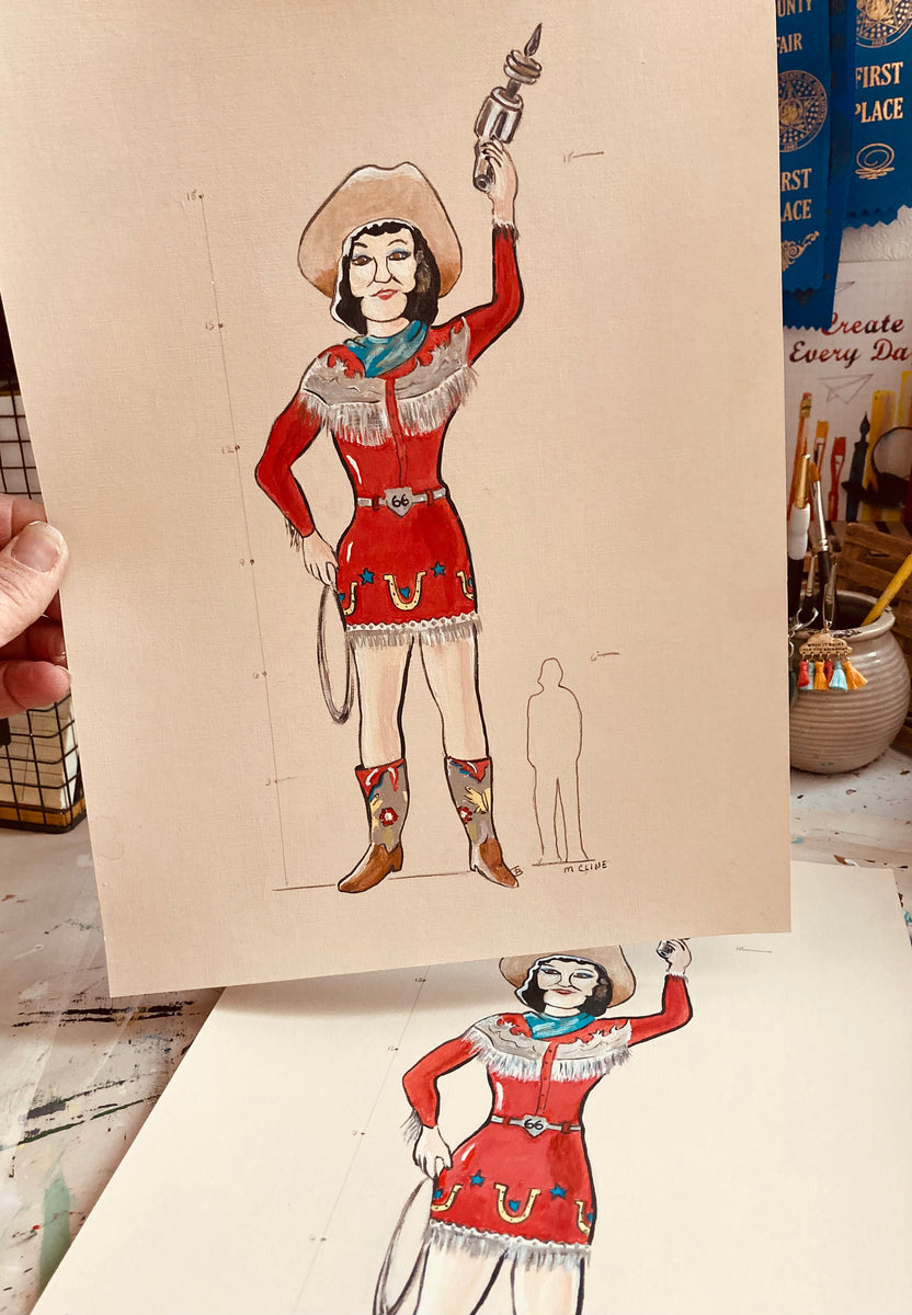 Original painting of the Sketch of Stella Atom