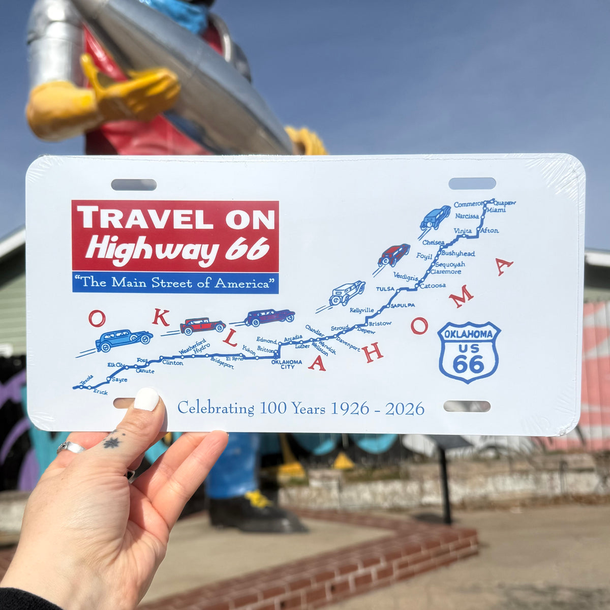Travel 66 Centennial License Plates